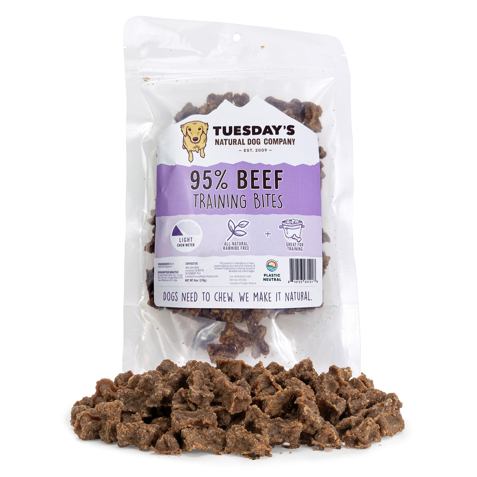95% Beef Training Bites - 6 oz - EACH – All Creatures Solutions