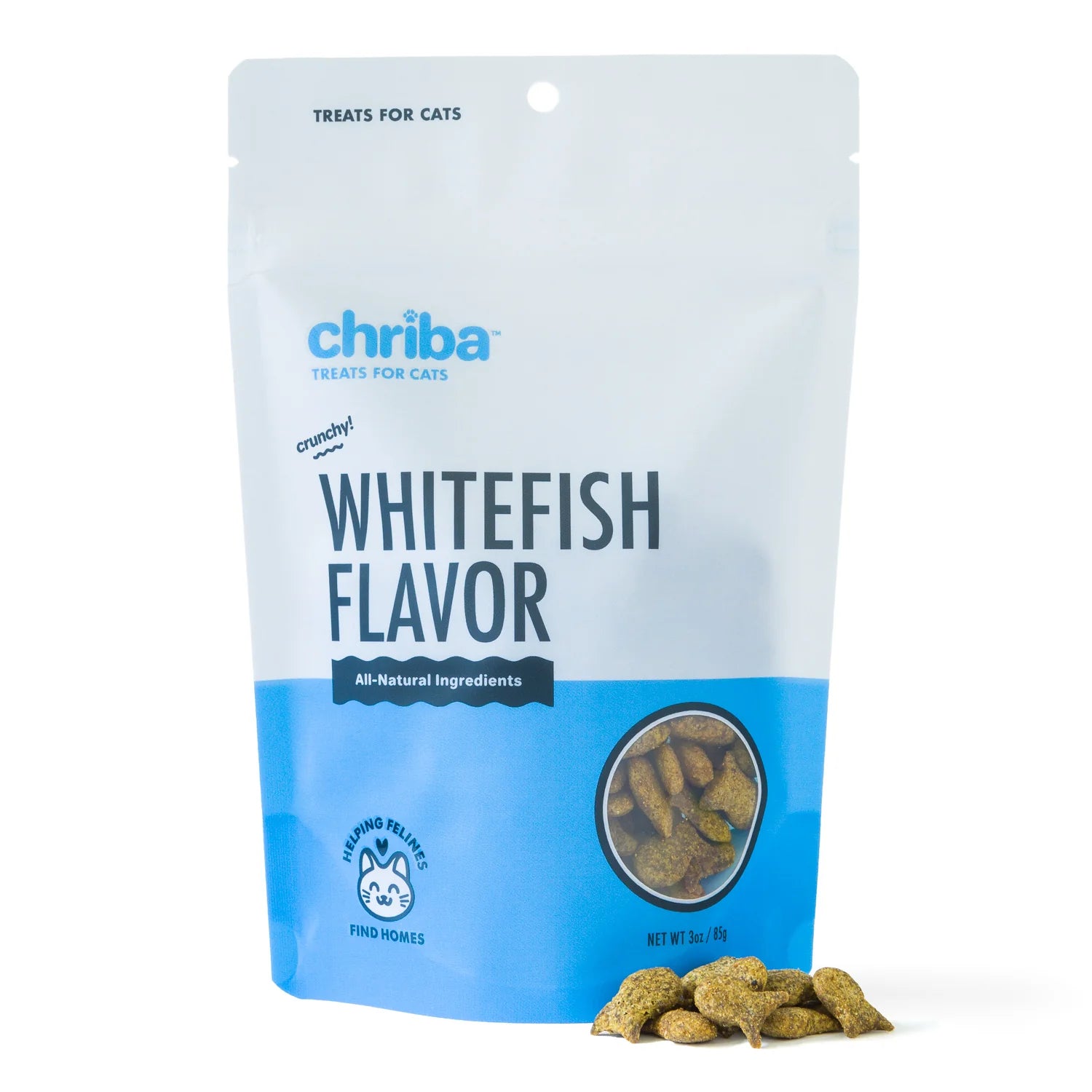 CHRIBA WHITEFISH CRUNCHY CAT TREATS- 3oz – All Creatures Solutions